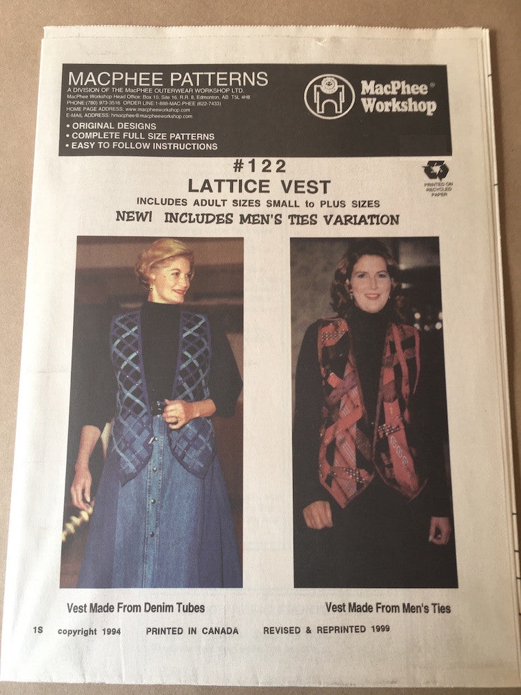#122 LATTICE VEST – MacPhee WorkShop