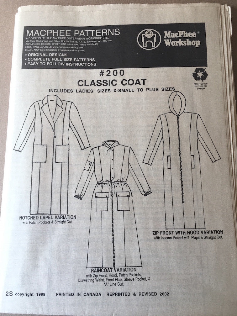 #200 CLASSIC COAT – MacPhee WorkShop
