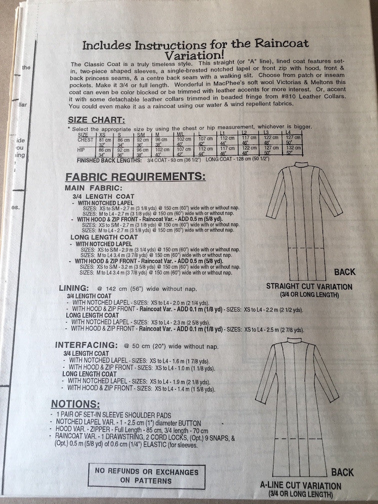 #200 CLASSIC COAT – MacPhee WorkShop