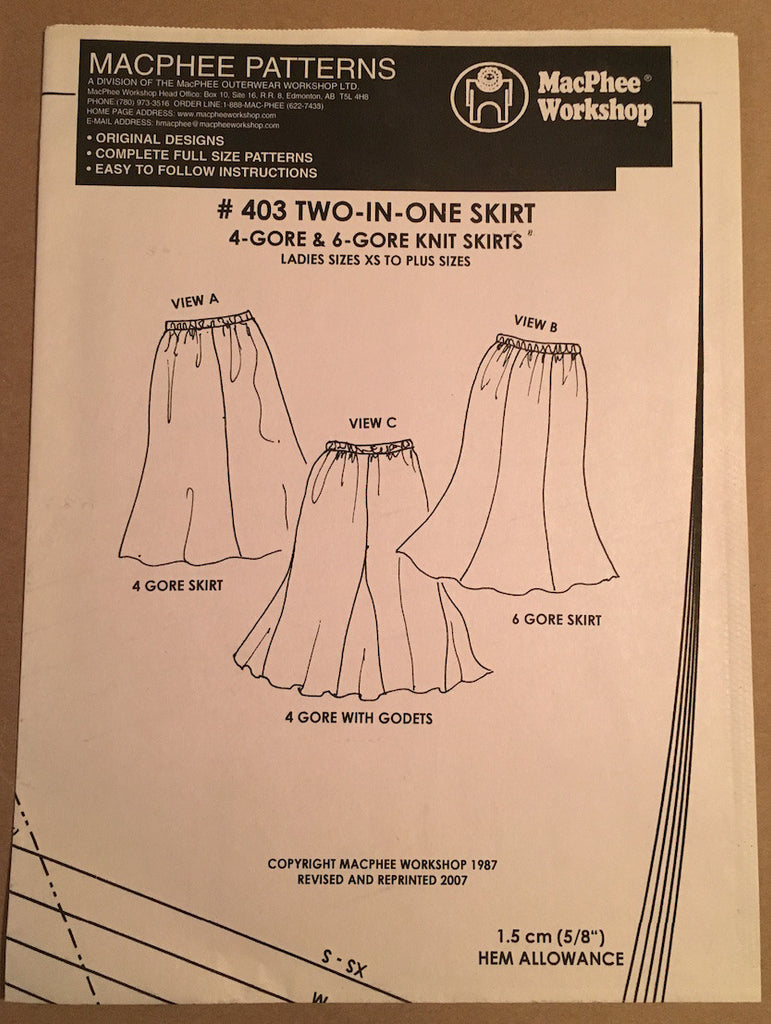 #403 TWO-IN-ONE SKIRT – MacPhee WorkShop