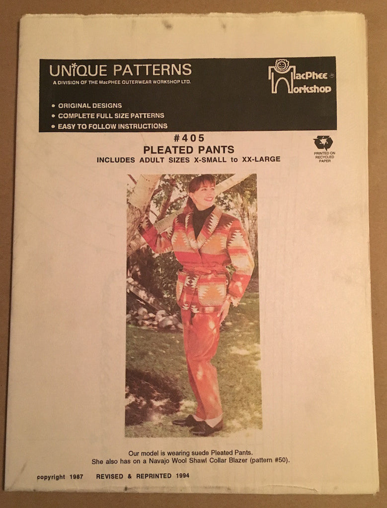 #405 PLEATED PANTS – MacPhee WorkShop