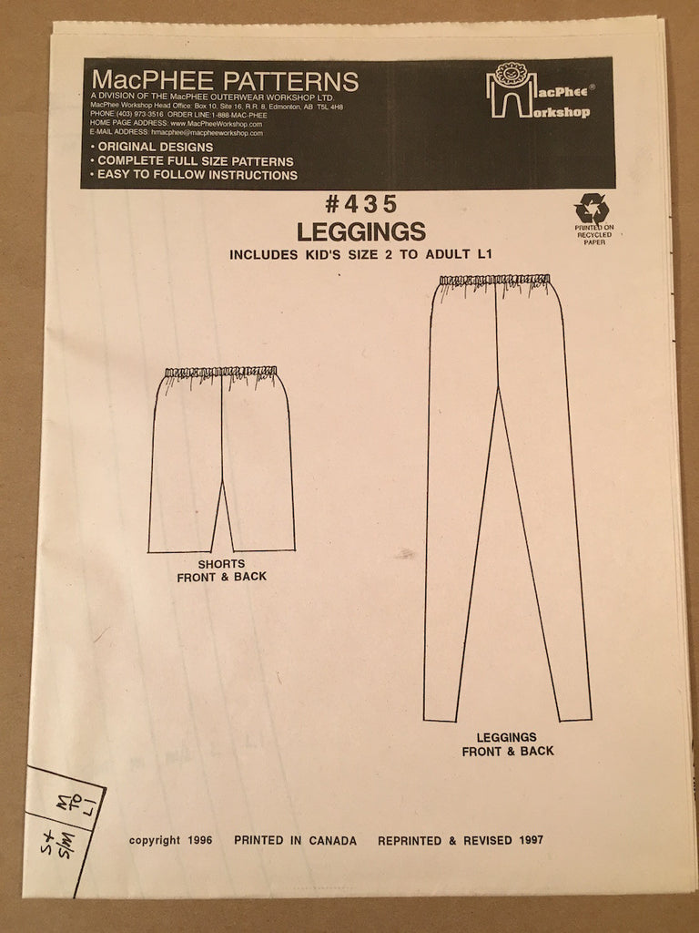 #435 LEGGINGS – MacPhee WorkShop