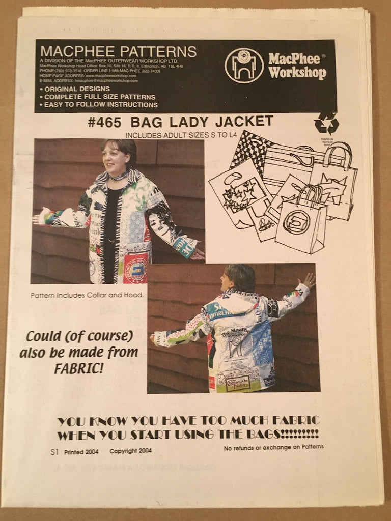 #465 BAG LADY COAT – MacPhee WorkShop