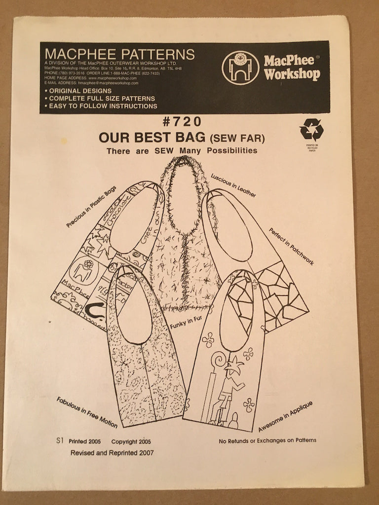 #720 OUR BEST BAG – MacPhee WorkShop