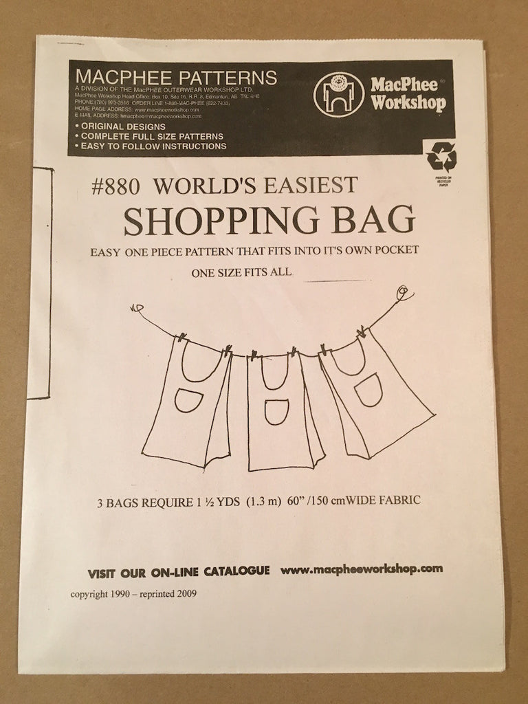 #880 WORLD'S EASIEST SHOPPING BAG – MacPhee WorkShop