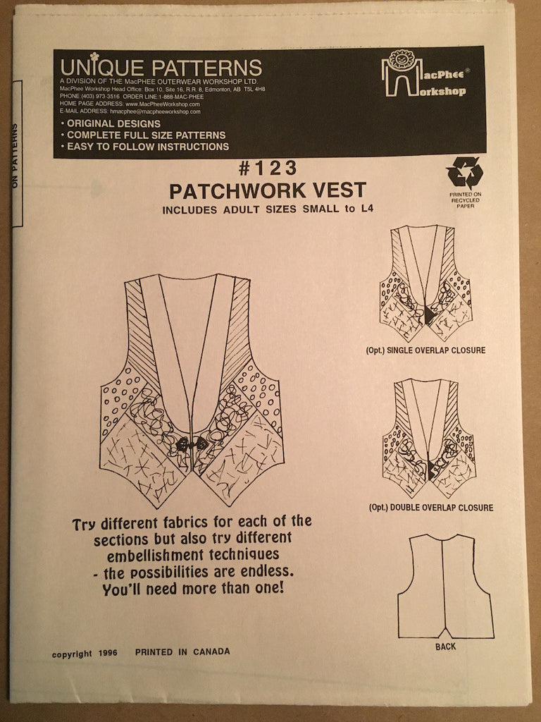 #123 PATCHWORK VEST – MacPhee WorkShop