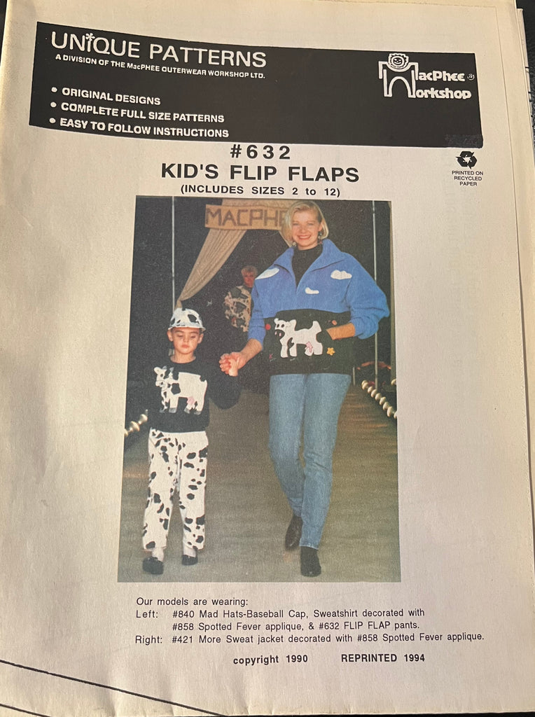 #632 FLIP FLAP PANTS - Child and Youth – MacPhee WorkShop