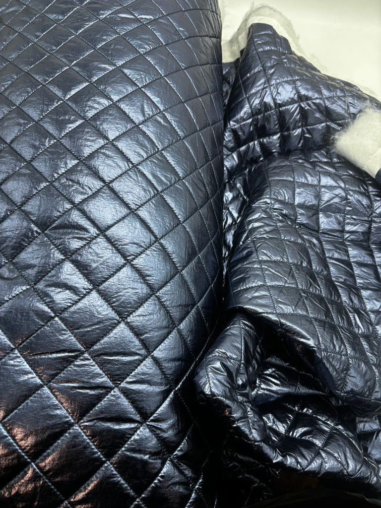 Quilted reversible Faux Leather - Navy – MacPhee WorkShop