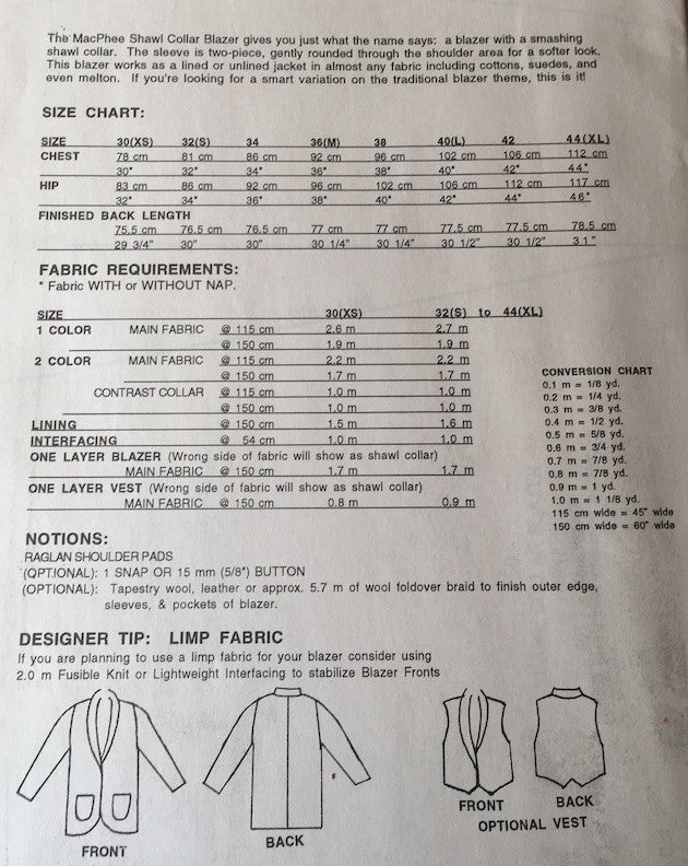 #50 SHAWL COLLAR BLAZER – MacPhee WorkShop