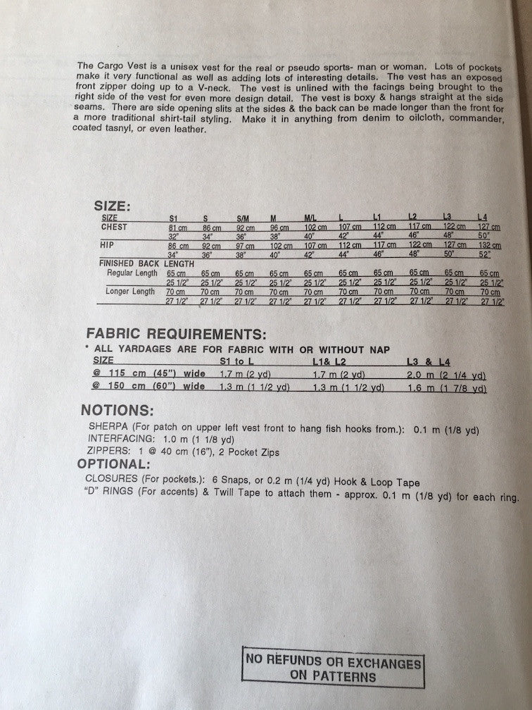 #100 CARGO VEST – MacPhee WorkShop