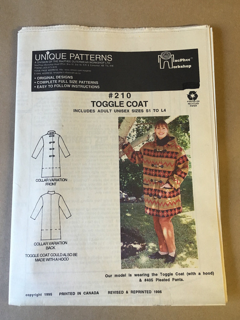 #210 TOGGLE COAT – MacPhee WorkShop