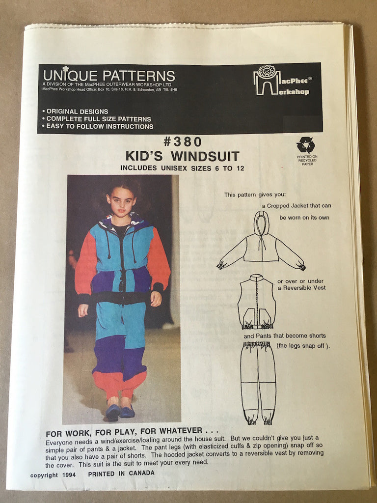 #380 Child WINDSUIT – MacPhee WorkShop