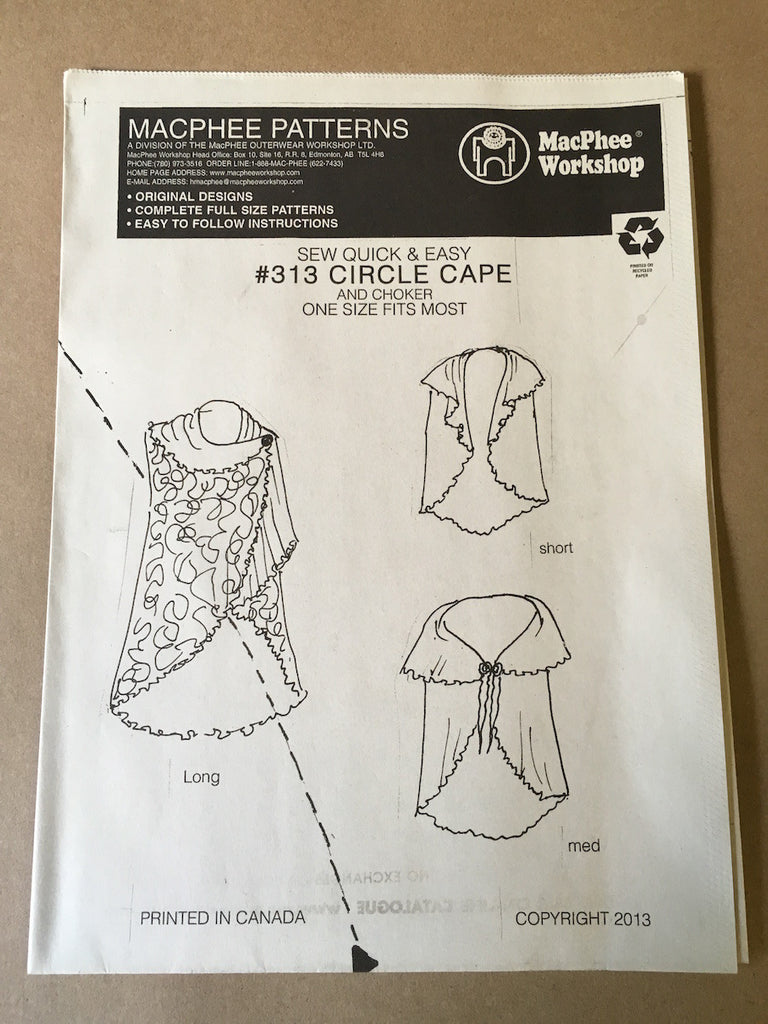 #313 CIRCLE CAPE – MacPhee WorkShop