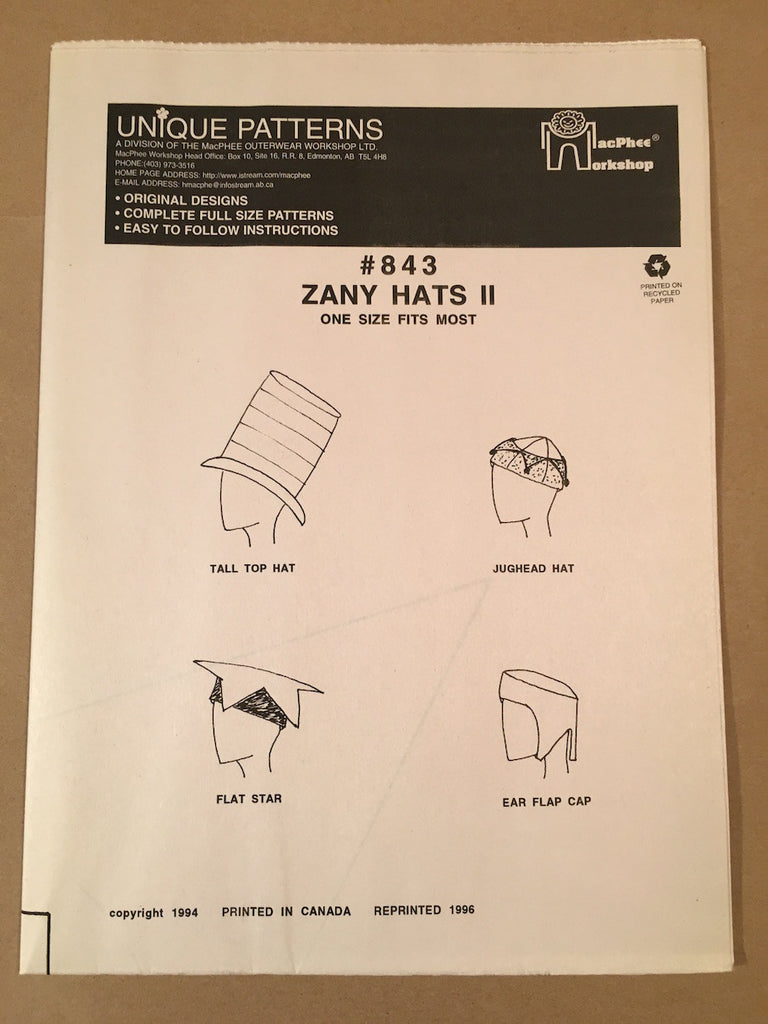 #843 ZANY HATS II – MacPhee WorkShop