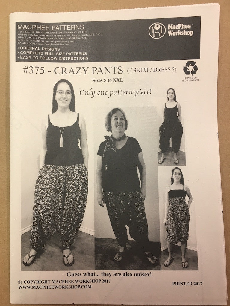 #375 CRAZY PANTS – MacPhee WorkShop