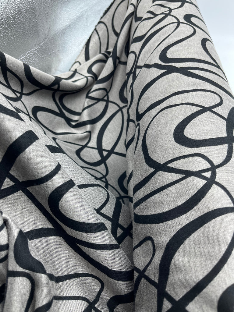 Scribbles Knit - Black on Grey – MacPhee WorkShop