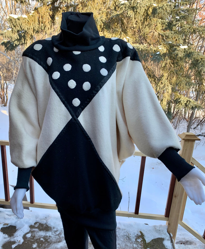 SOLD Black and White Magic Sweater – MacPhee WorkShop